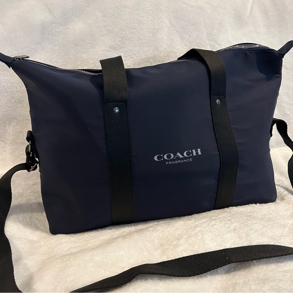 Coach | Bags | Coach Fragrance Duffel Bag In Navy And Black | Poshmark